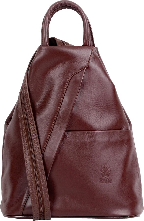 Primo Sacchi Ladies Italian Soft Napa Leather Mid Brown Top Handle ...