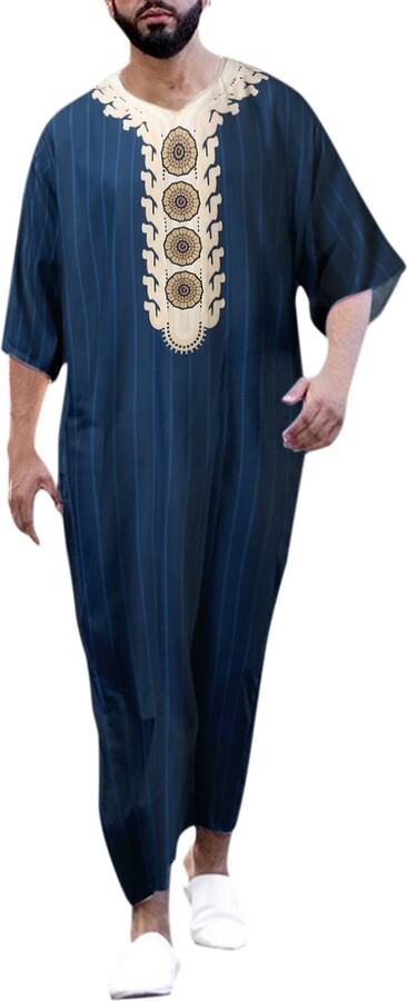 MODSGUE Muslim Robe Men's Islamic Prayer Clothing Dubai Robes Ethnic ...