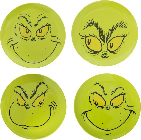 The Grinch Grinch Facial Expressions 4-Pack 8 Plates - ShopStyle ...