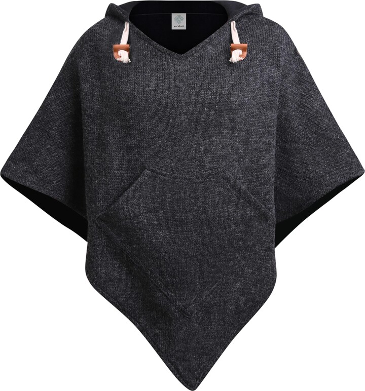 virblatt - Winter Poncho Women | Wool & Fleece | Wool Poncho Men Pancho ...