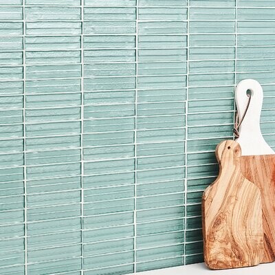 Bond Tile Tara Stacked 11.61" x 11.73" Molten Glass Mosaic Wall Tile (0 ...