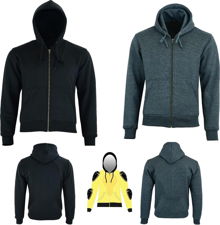 VASTER Motorbike Armoured Fleece Hoodie Motorcycle Jacket Made with ...