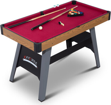 RayChee 48" Portable Pool Table Billiard Table with 2 Cue Sticks, Balls ...