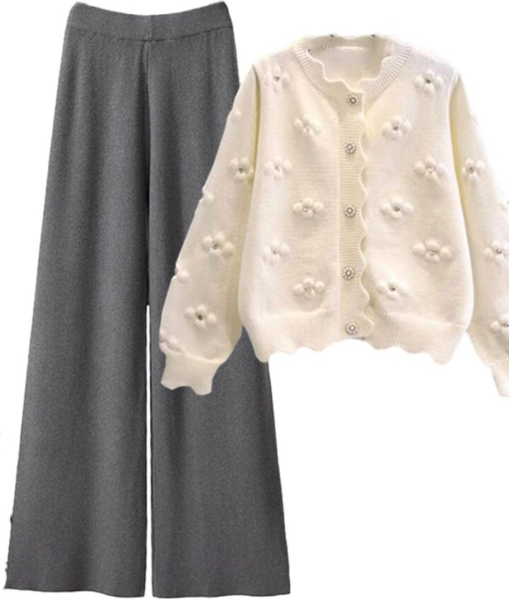 COSKTIARL Women'S Knitted Suit - Fall Winter Knit Sets Womens Outfits ...