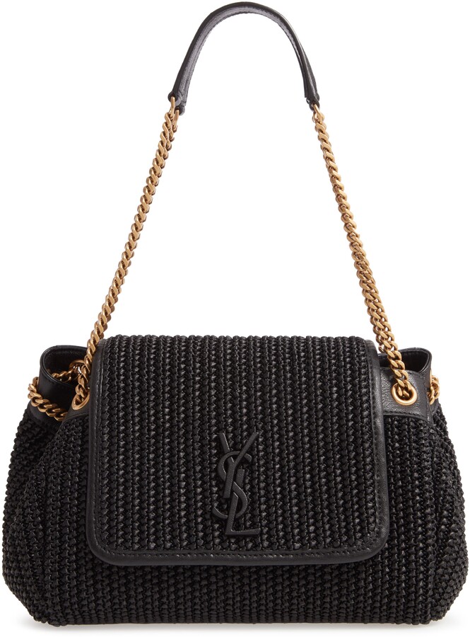 Saint Laurent Small Nolita Raffia Shoulder Bag - ShopStyle