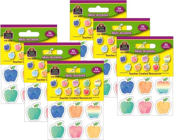 Teacher Created Resources® Watercolor Apples Mini Accents, 36 Per Pack ...