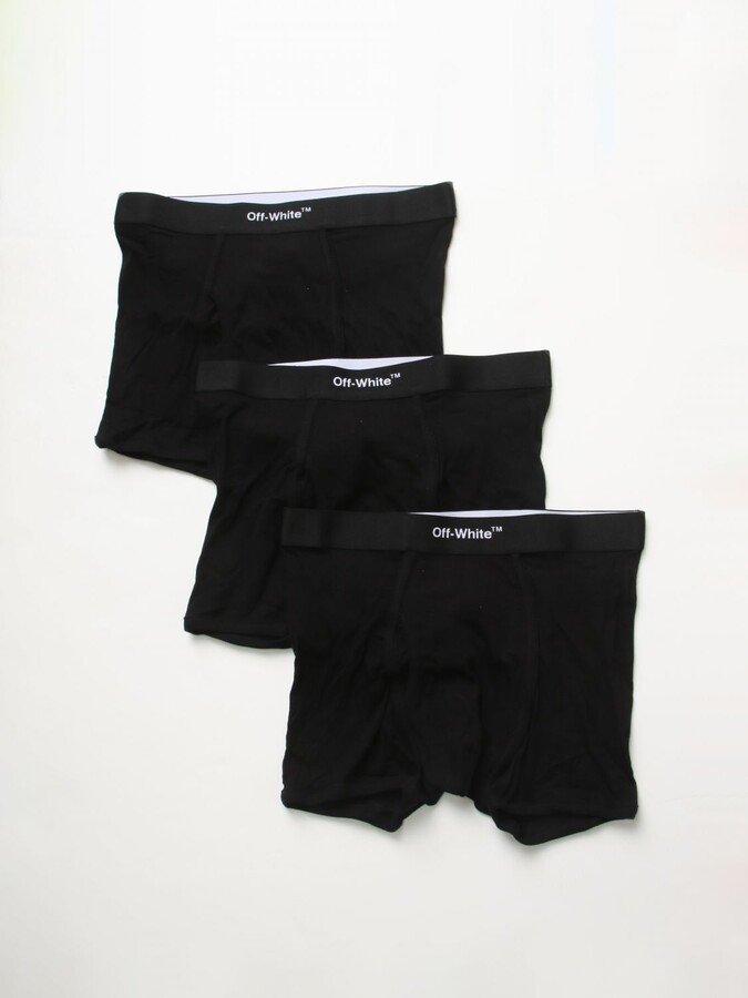 Off-White Set of 3 Helvetica stretch cotton boxers - ShopStyle