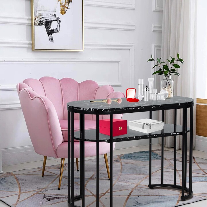 Garvee Manicure Table Nail Station Marbling Texture Salon Nail Desk ...