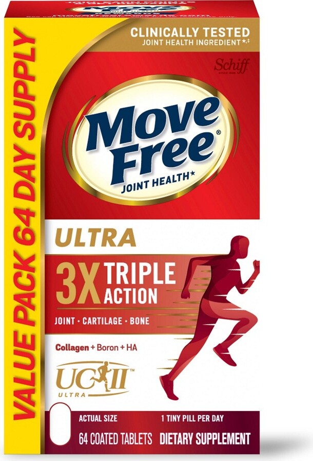 Move Free Ultra UCII Capsule Value Pack with Calcium and Collagen ...