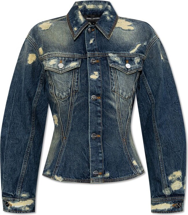 Marc Jacobs The Rip And Repair Fluted Denim Jacket - ShopStyle