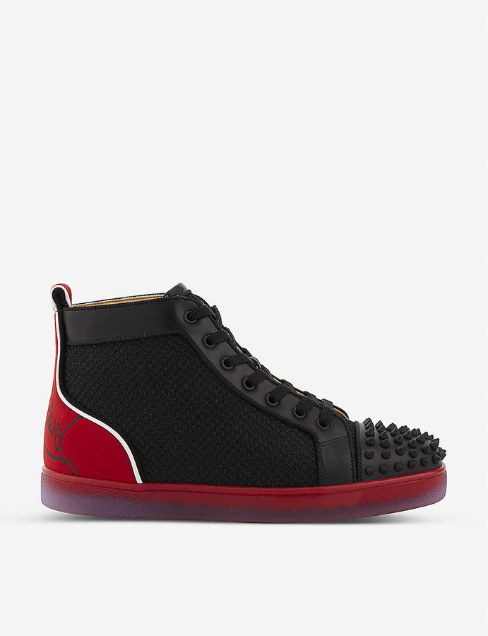 Christian Louboutin Fun lou spikes flat clf/mesh/neo/pat/pvc ...
