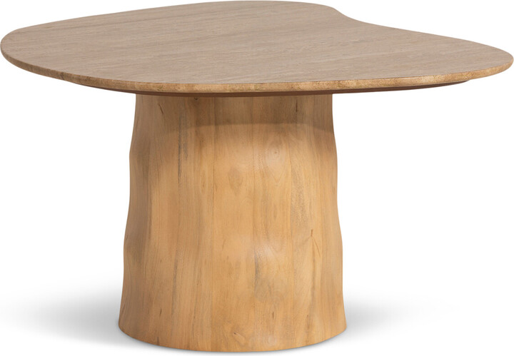 Barker and Stonehouse Rodin Neutral Mango Wood and Travertine Side ...