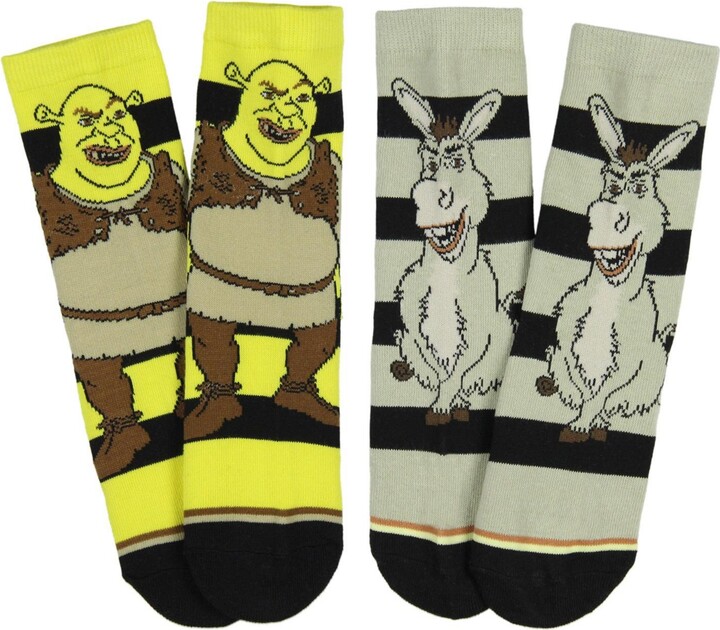 Shrek' Socks Donkey And Shrek 2 Pairs Kids Athletic Crew Socks - ShopStyle
