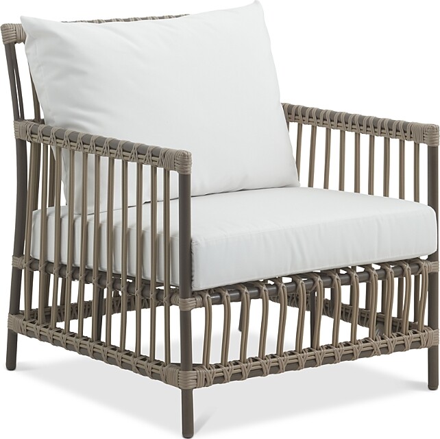 Sika Design Caroline Outdoor Lounge Chair with Tempotest White Canvas ...