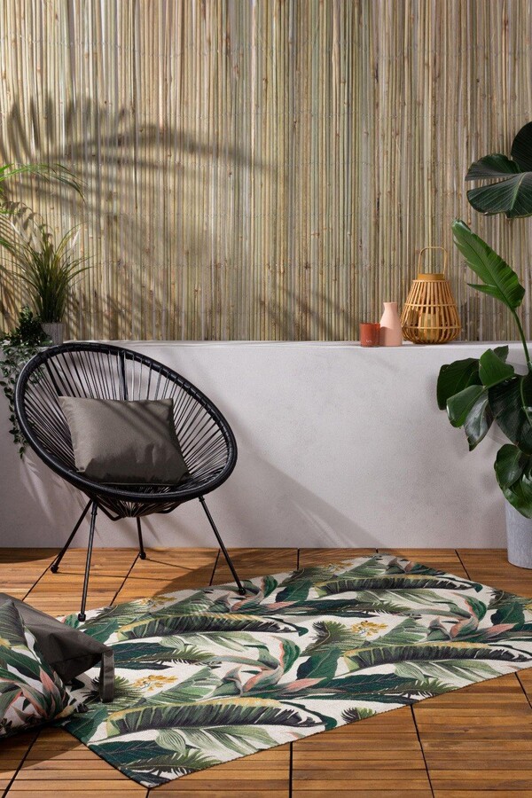 Wylder Tropics Hawaii Woven Tropical Leaf UV & Weatherproof Outdoor ...