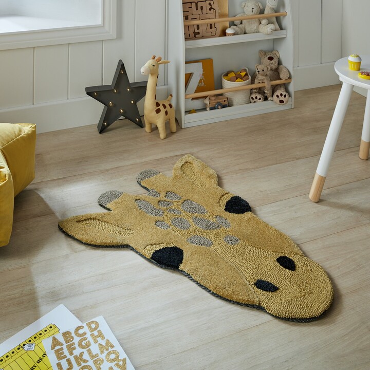 Dunelm Gemma Giraffe Rug Yellow/Black - ShopStyle