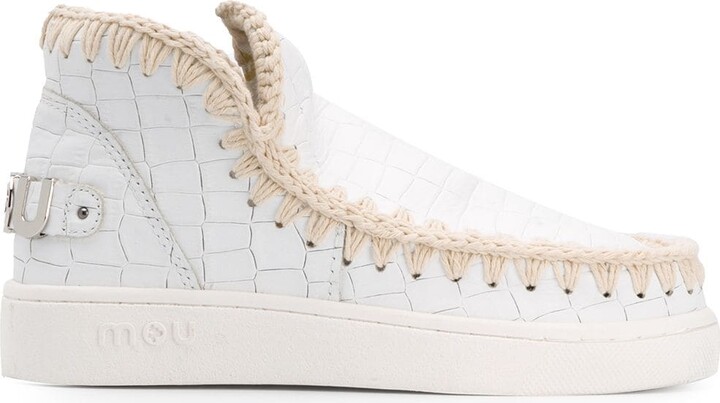 Mou Eskimo Crocodile Embossed Sneakers - ShopStyle