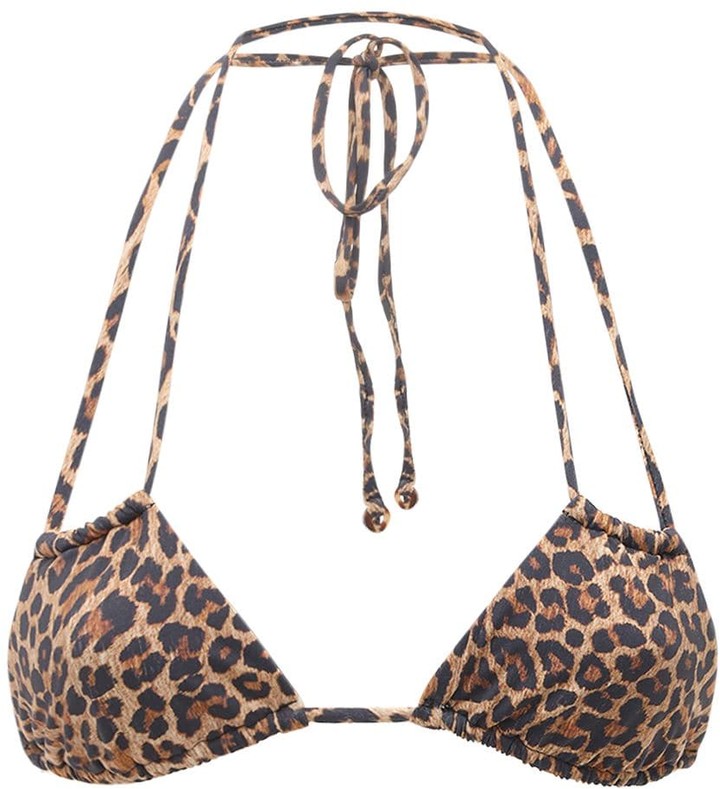 Anemos Leopard Print Double String Bikini Top Shopstyle Two Piece