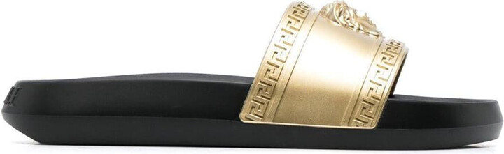 Versace La Medusa sliders - ShopStyle Flip Flop Sandals