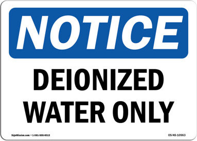 SignMission Deionized Water Only Sign - ShopStyle Home Office