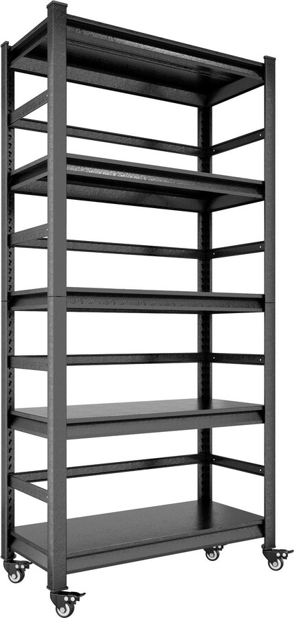 EDWINRAYLLC 72" Heavy Duty Shelves 5 Tier Metal Shelving Unit with ...