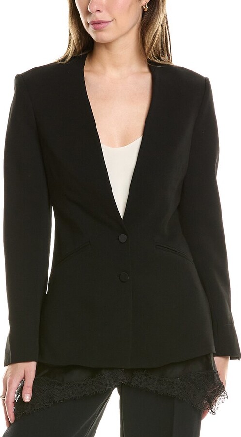 SIMKHAI Allie Crepe Combo Basque Jacket - ShopStyle Blazers