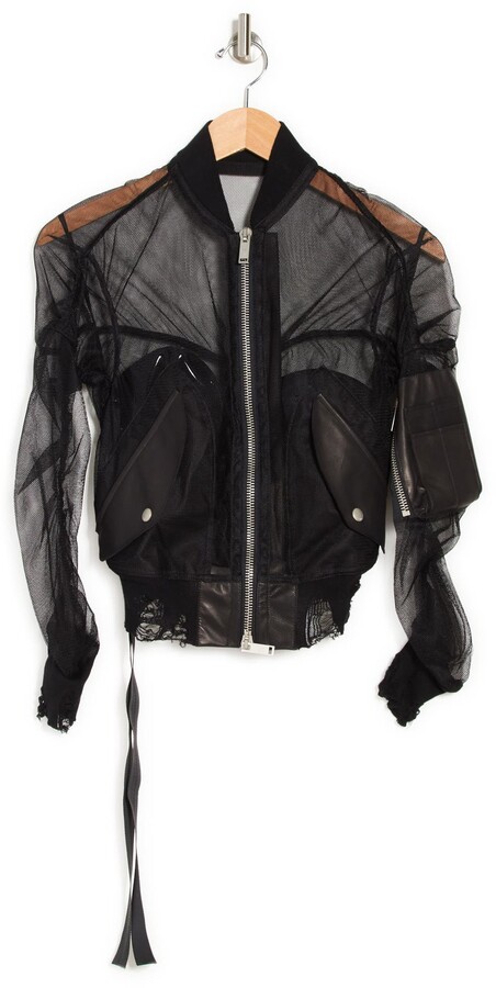 Unravel Bustier Mesh Bomber Jacket - ShopStyle