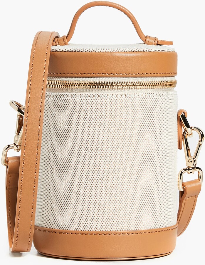 Paravel Scout Tan Leather and Canvas Crossbody Capsule Bag - ShopStyle