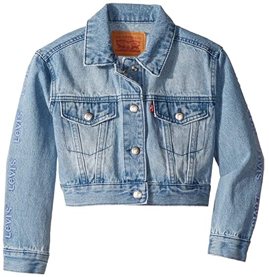 Levi's(r) Kids Oversized Cropped Trucker Jacket (Little Kids) Girl's ...