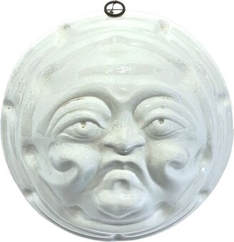 Italian Ceramic Moon Face Wall Sculpture - Vermilion Designs ...