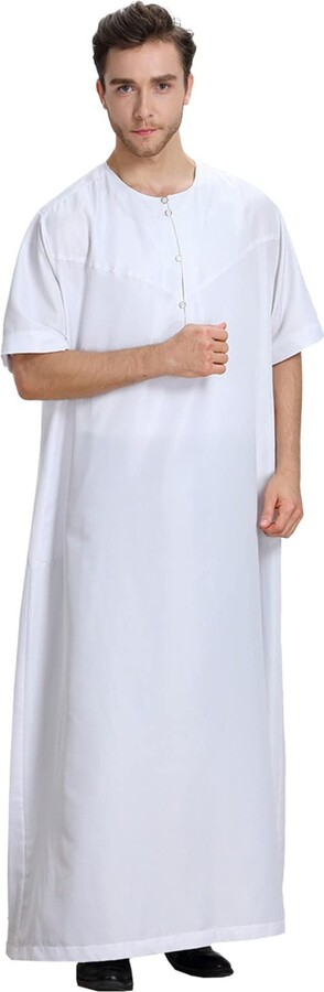 MODSGUE Muslim Robe Men's Muslim Robe Middle East Travel Bathrobe ...