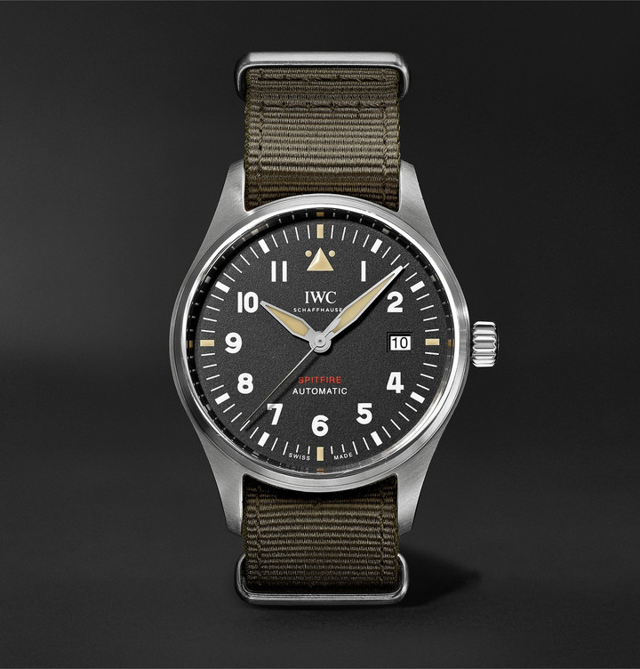 IWC SCHAFFHAUSEN Pilot's Spitfire Automatic 39mm Stainless Steel And ...