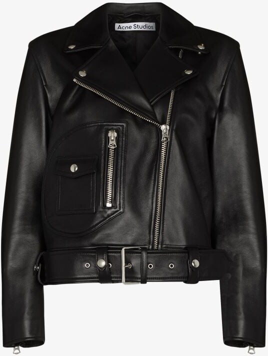 Acne Studios Mock Leather Biker Jacket - ShopStyle