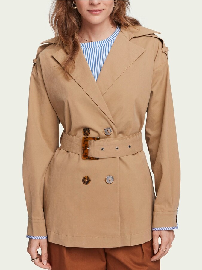 Scotch & Soda Short Trench Coat - ShopStyle