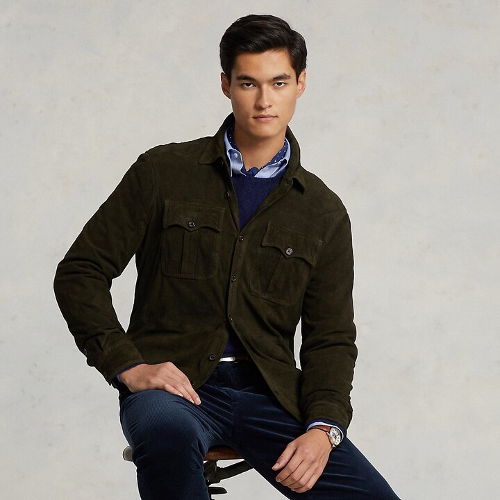 Ralph Lauren Suede Utility Jacket - ShopStyle