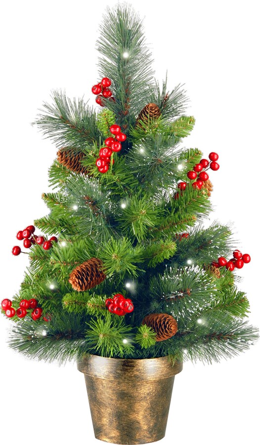 Dunelm 2ft Crestwood Spruce Pre-lit Christmas Tree Green - ShopStyle