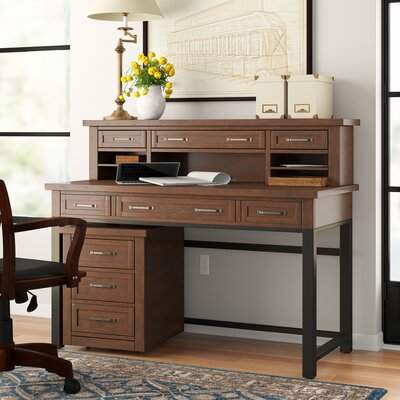 Three Posts Rothbury Solid Wood Desk with Hutch - ShopStyle