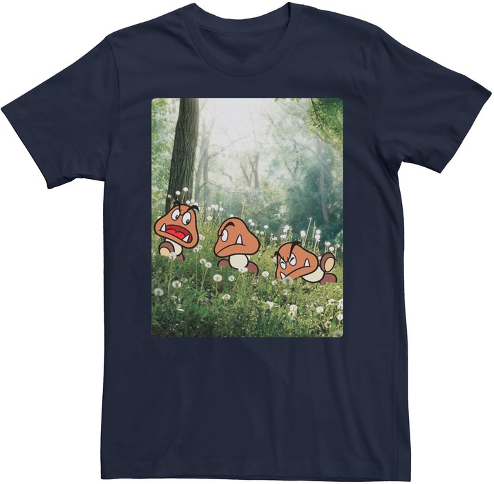 Licensed Character Men's Nintendo Super Mario Goomba Trio Short Sleeve ...