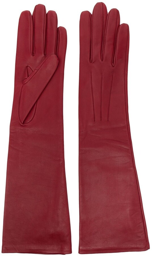 Lanvin Long Leather Gloves - ShopStyle