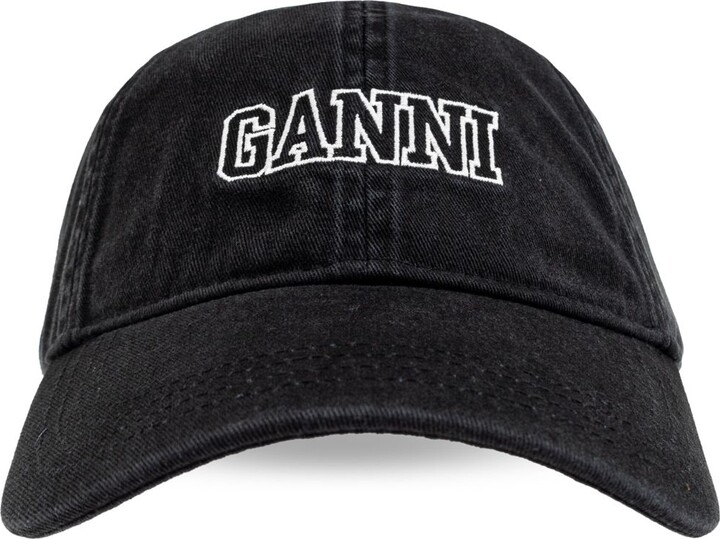 Ganni Logo Baseball Cap - ShopStyle Hats