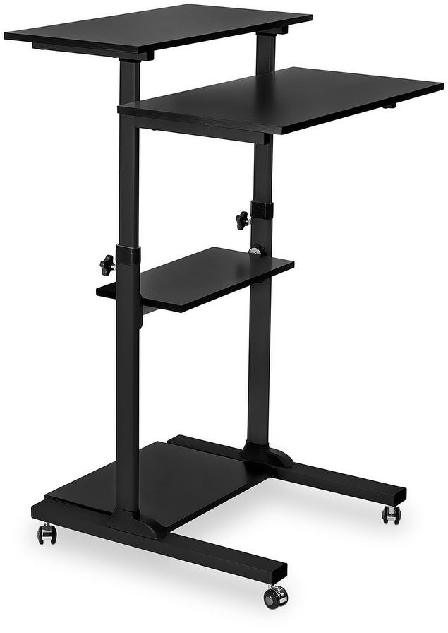 Mount-it Mount-It! Mobile Stand Up Desk/Height Adjustable Computer Work ...