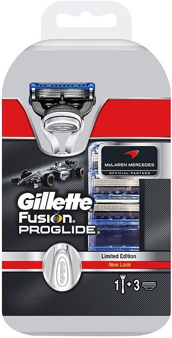 Gillette Fusion ProGlide F1 Razor + 3 Blades Limited Edition Pack ...