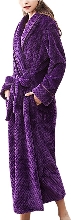 HOT1950s Matching Couple Pyjamas Women Robe Fleece Womens Fluffy ...