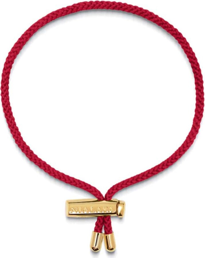 Nialaya Men's Red String Bracelet With Adjustable Gold Lock - ShopStyle ...