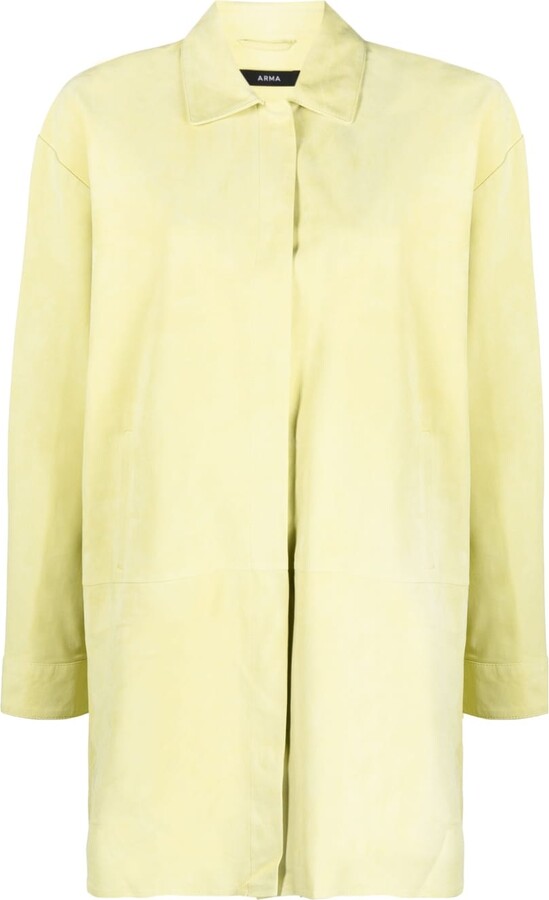 Arma Leather Shirt Jacket - ShopStyle