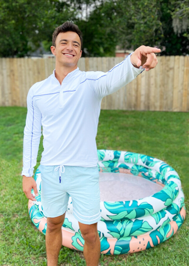 Cabana Life Men's Light Blue Swim Trunks - ShopStyle