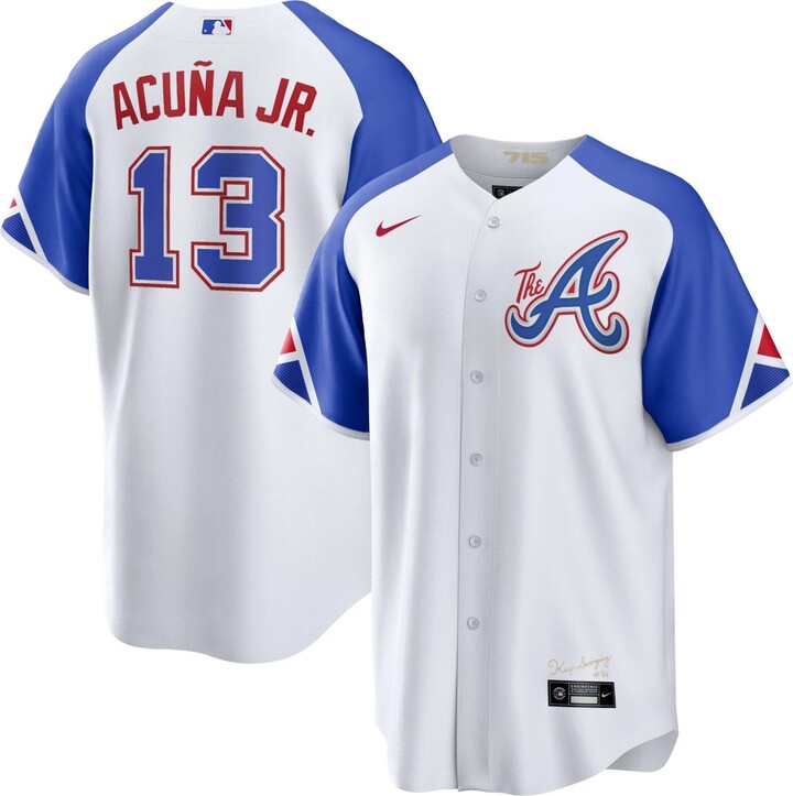 Nike Men's Ronald Acuna Jr. White Atlanta Braves 2023 City Connect ...