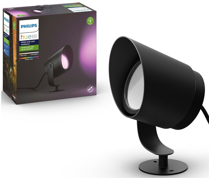 Philips Hue Hue Lily XL White & Colour Ambiance Smart Outdoor Spotlight ...