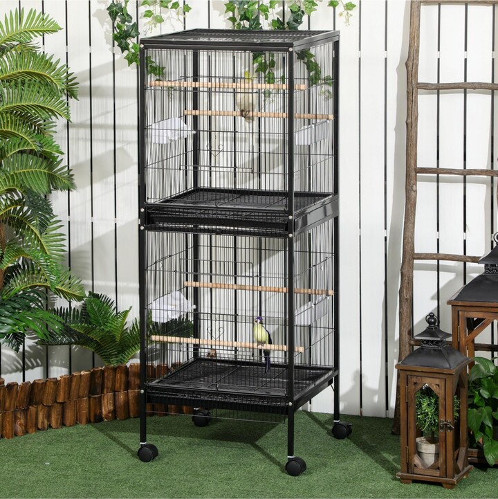 Simplie Fun Large Bird Cage with 1.7 ft. Width for Wingspan, Bird ...