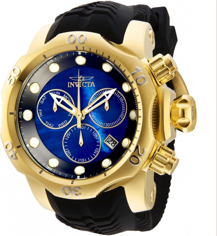 Invicta Men's 32614 Venom Quartz Chronograph Black, Blue Dial ...